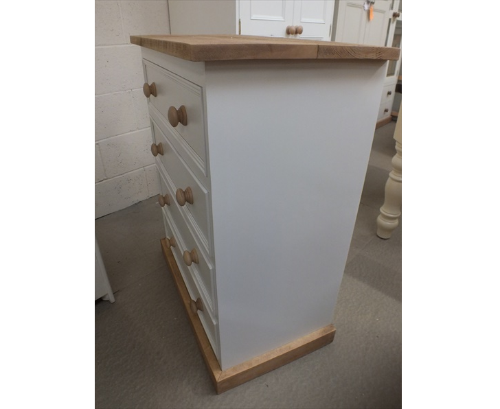 Rutland Painted 4 Drawer Chest- Dulux Jasmine White
