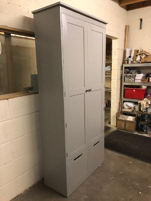 Buckingham Style Painted Larder Cupboard with Internal Drawers & Spice ...